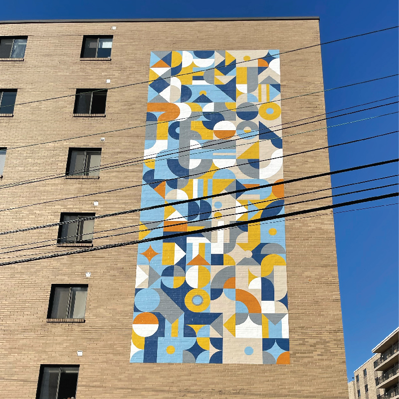 Alexander Court Apartment Mural - Brush and Heights